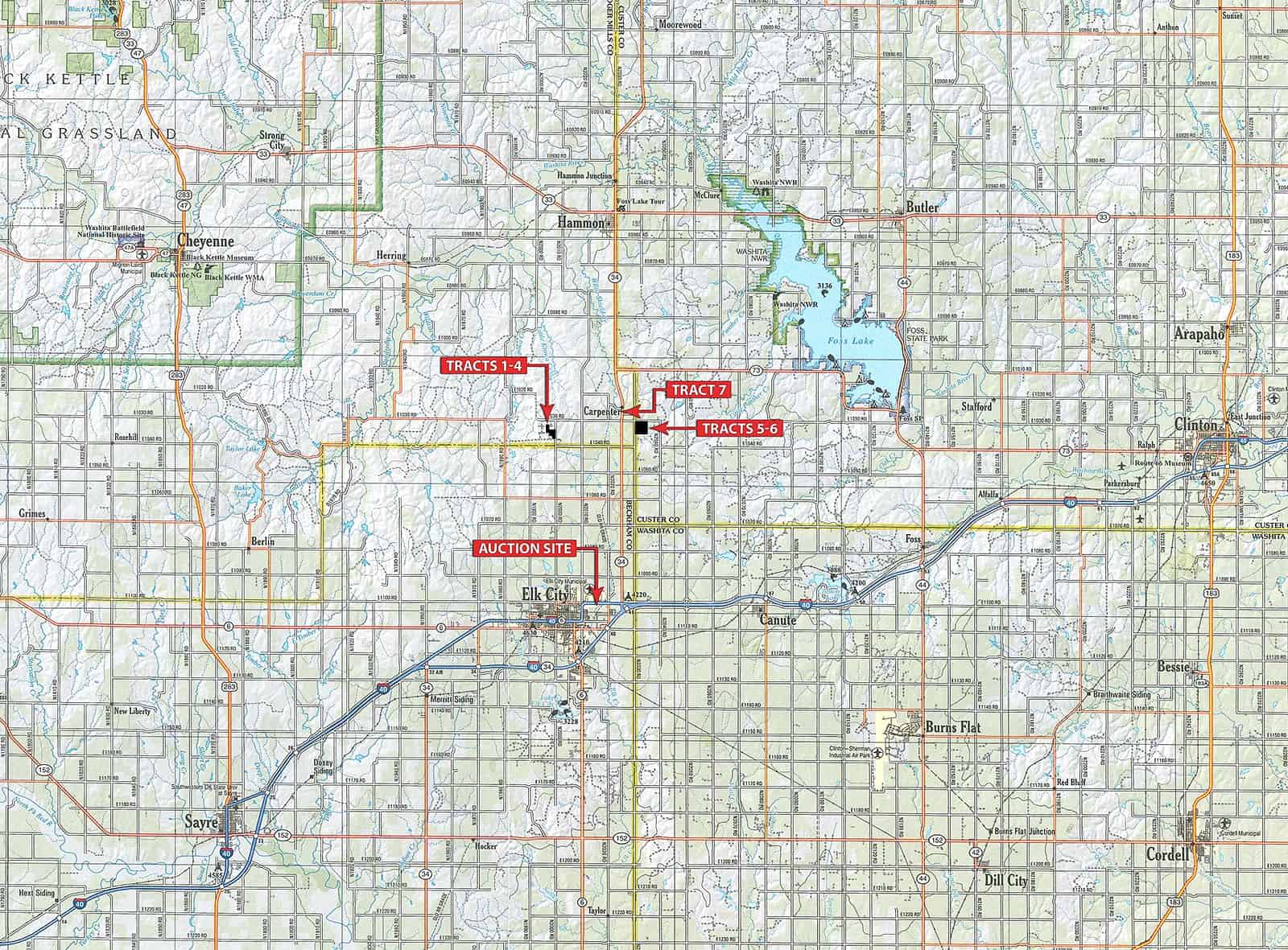 LAND AUCTION - 240+/- Acres with Multiple Homes in Custer & Roger Mills ...